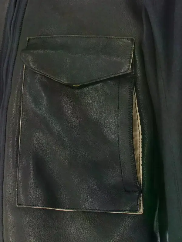A.N.G.E.L.O. VINTAGE CULT 2000s Panelled Leather Bomber Jacket