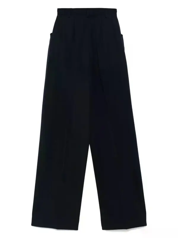 Saint Laurent Circa 2000s Tailored Wide Leg Trousers - Blue