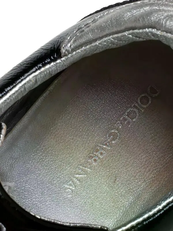 Dolce & Gabbana Metallic Leather Lace-up Sneakers