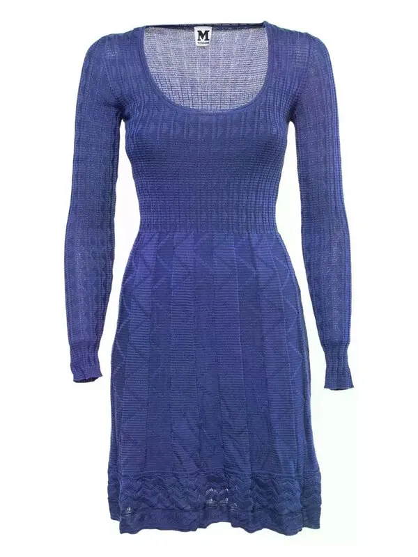 Missoni Textured-pattern Knit Mini Dress - Blue