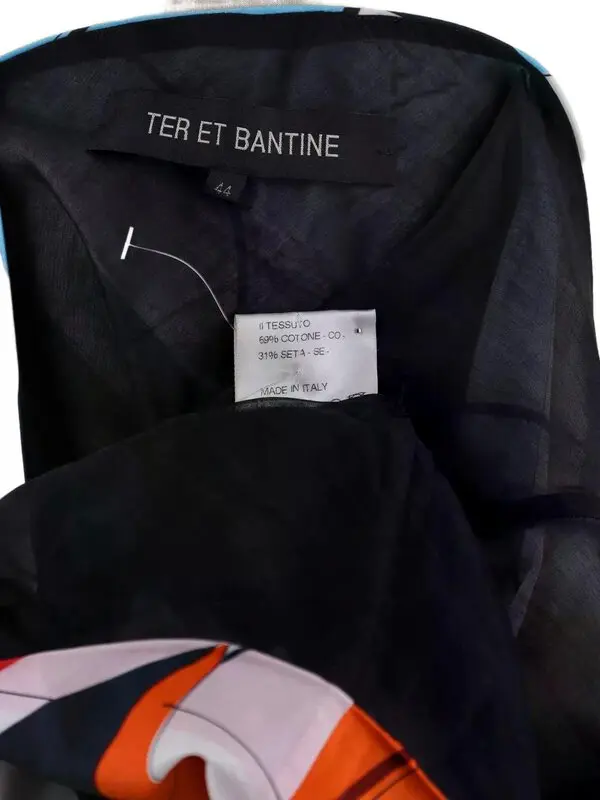 Ter Et Bantine Draped Halterneck Top With Geometric Print