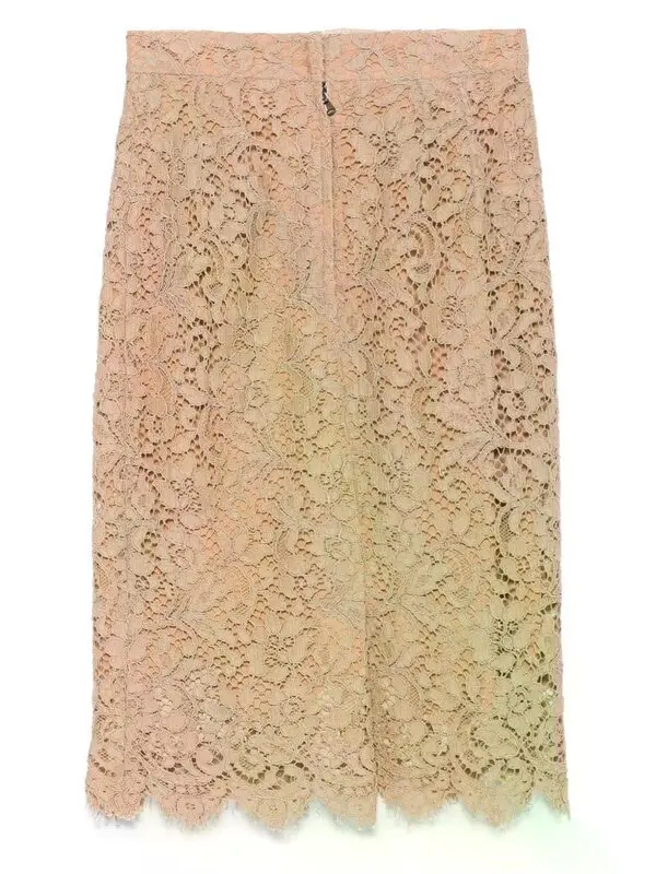 Dolce & Gabbana 2000s Corded Lace Midi Skirt