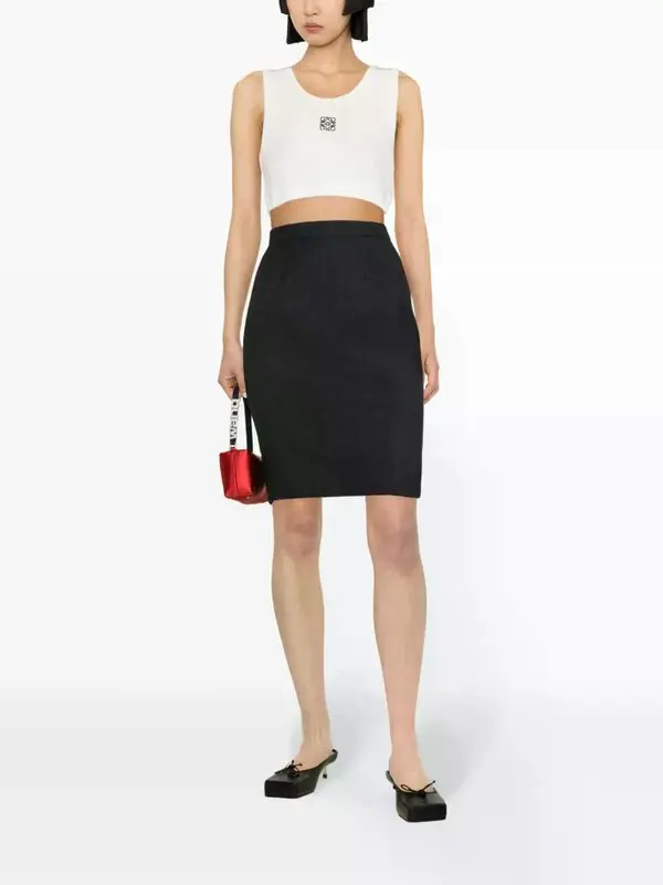 Valentino Garavani Circa 1990s Wool Pencil Skirt