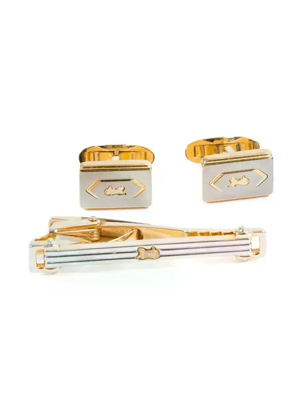 Celine 1990s Horsebit Cufflinks Set