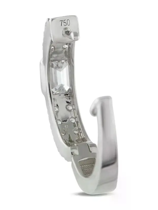 LB EXCLUSIVE 18k White Gold Diamond Hoop Earrings