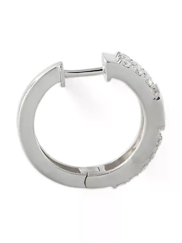 LB EXCLUSIVE 18k White Gold Diamond Hoop Earrings