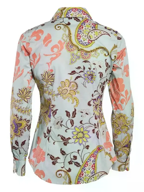 Etro Paisley And Floral Print Long Sleeve Shirt