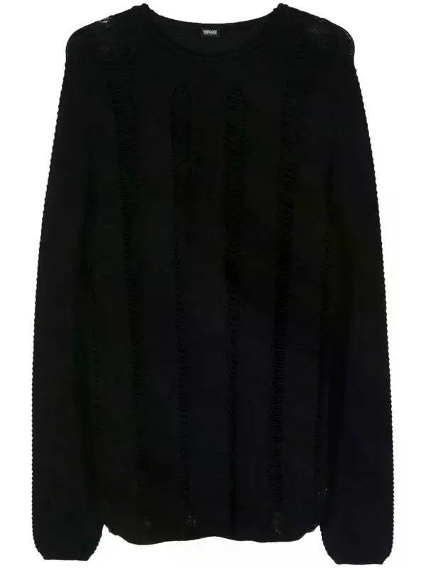 Versace 2000s Openwork-knit Cotton Jumper