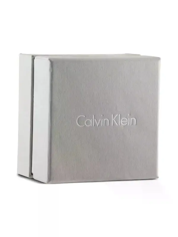Calvin Klein Tone Stainless Steel Statement Ring With Turquoise Stone