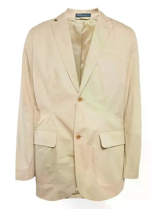 Polo Ralph Lauren Cotton Blazer With Notched Lapel - Neutrals