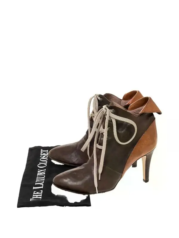 Chloé 80mm Lace-up Stiletto Ankle Boots