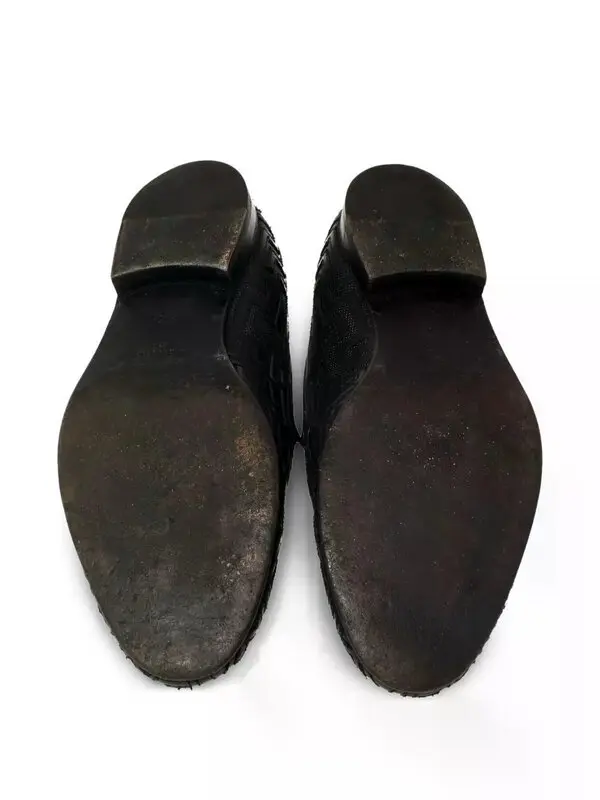 Versace Leather Slip-on Loafers