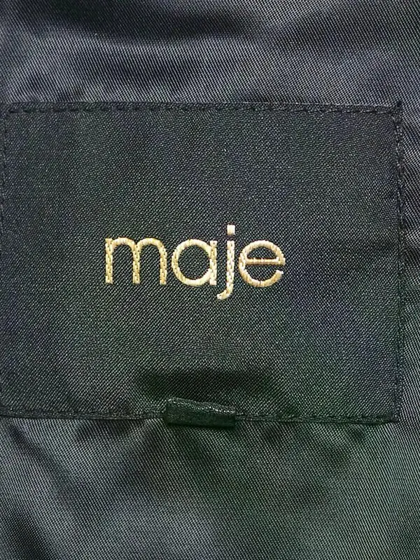 Maje Textured Tweed And Patent Leather Jacket