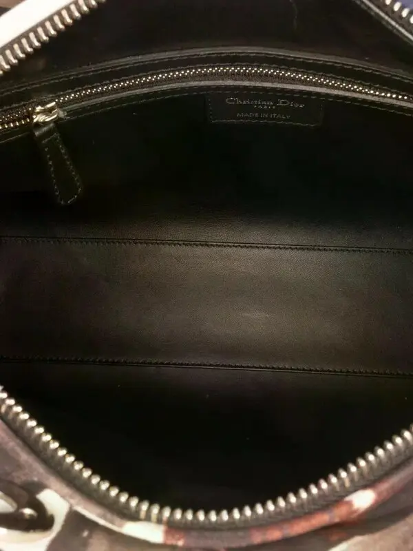 Dior Large Canvas Floral Graffiti Lady Satchel - Multicolour