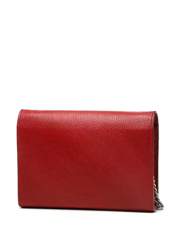 Gucci Leather Dionysus Wallet On Chain Crossbody Bag - Red