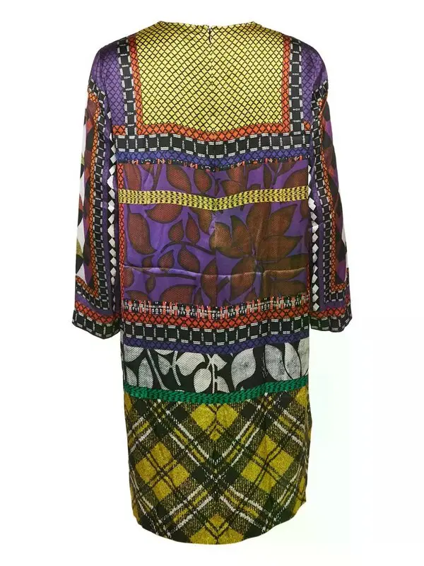 Just Cavalli Geometric Print Long Sleeve Mini Dress