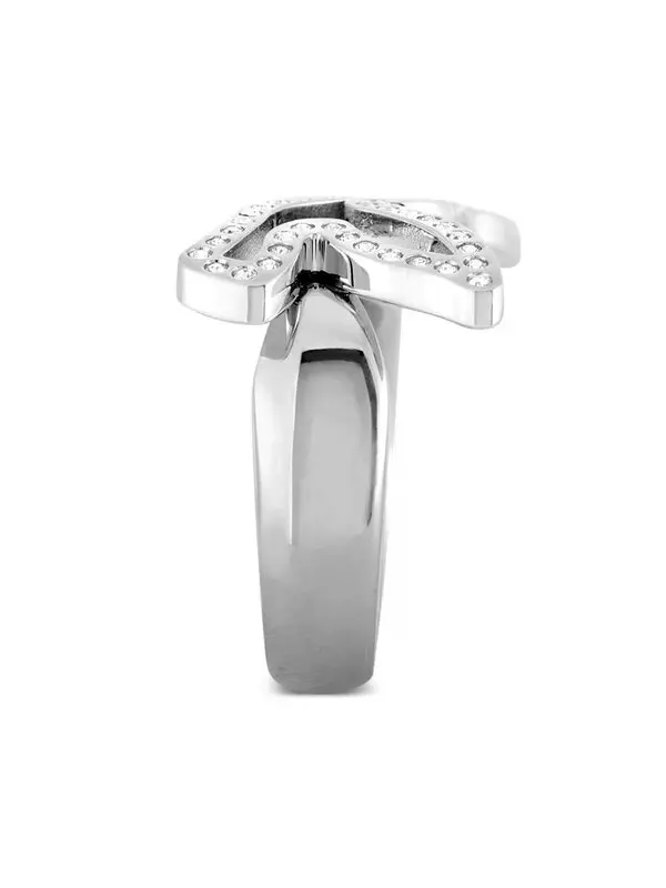 SWATCH Crystal Embellished Stainless Steel Ring - Silver