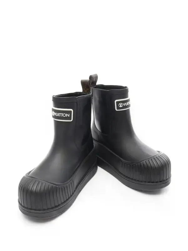 LOUIS VUITTON Polar Line Ankle Boots With Signature Monogram Detail