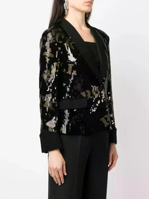 Moschino 2010s Rock N Roll Sequin-embellished Blazer