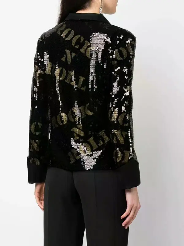 Moschino 2010s Rock N Roll Sequin-embellished Blazer