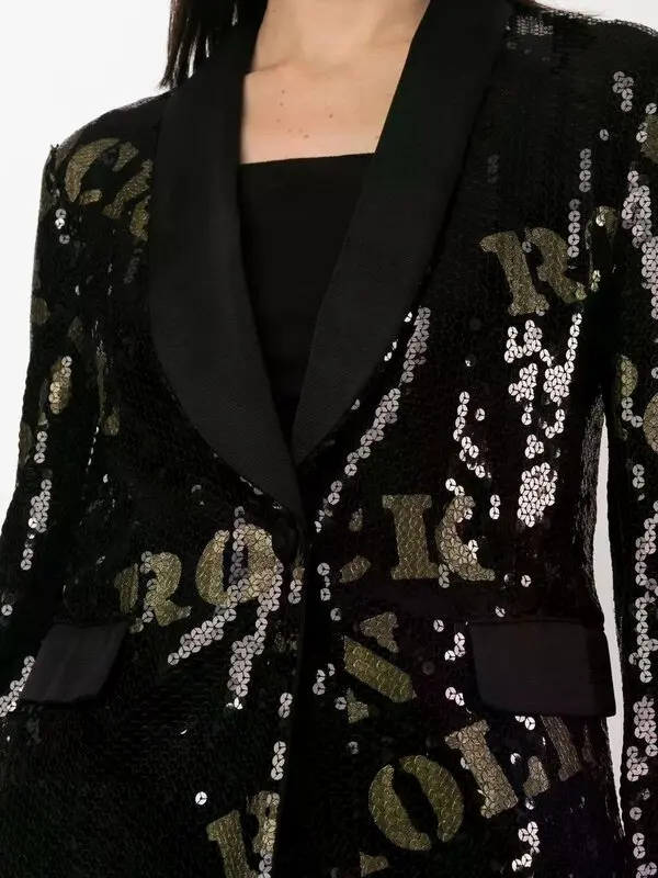Moschino 2010s Rock N Roll Sequin-embellished Blazer
