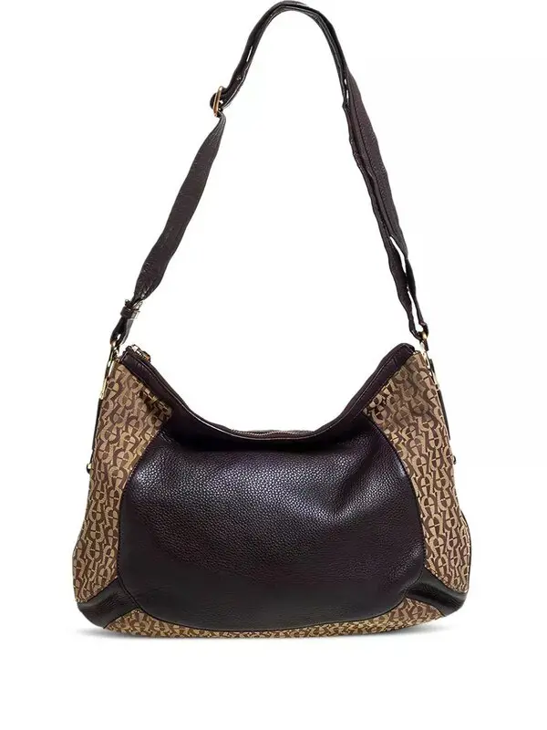 AIGNER Signature Canvas Shoulder Bag - Brown