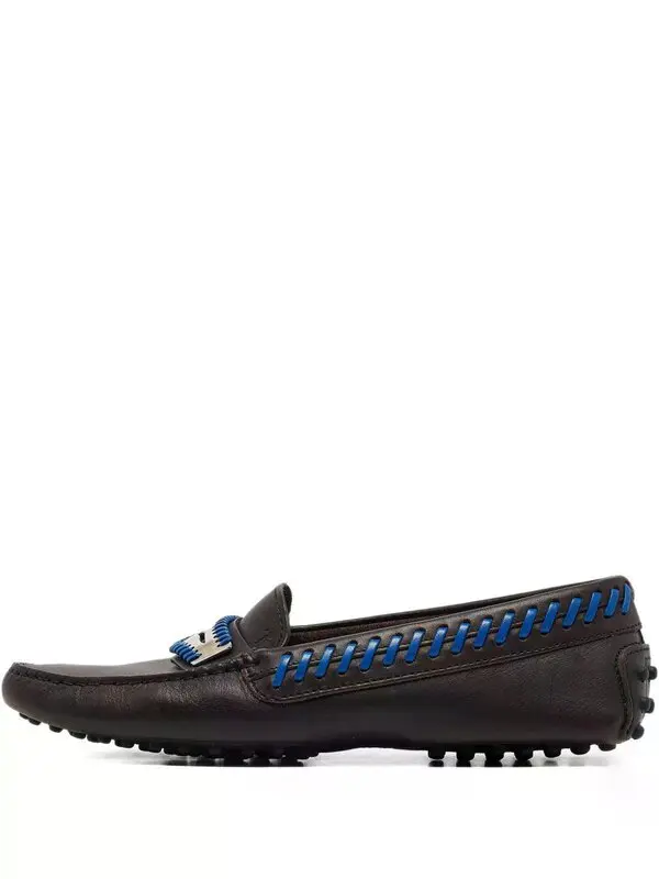 TOD'S Leather Loafers With Metallic Clasp