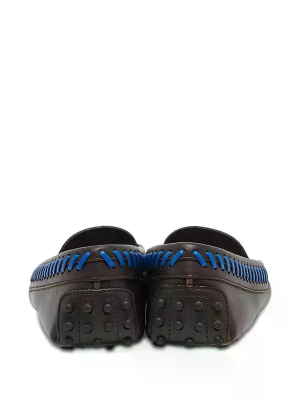 TOD'S Leather Loafers With Metallic Clasp