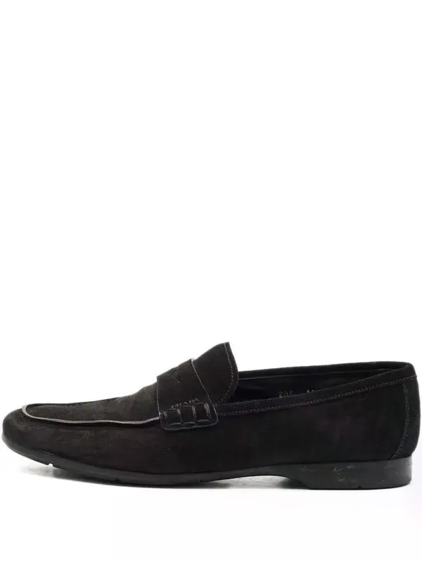 Prada Suede Penny-strap Loafers