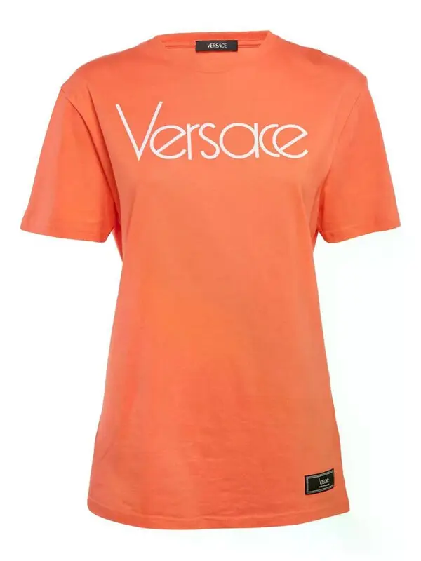 Versace Logo Print T-shirt - Orange