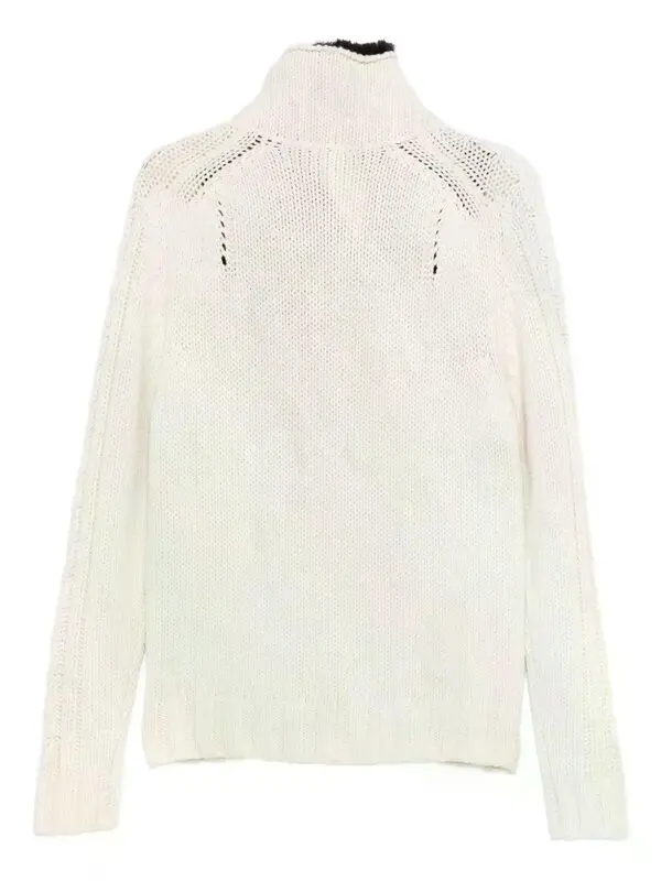 Versace 2000s Cable-knit Zip-up Cardigan
