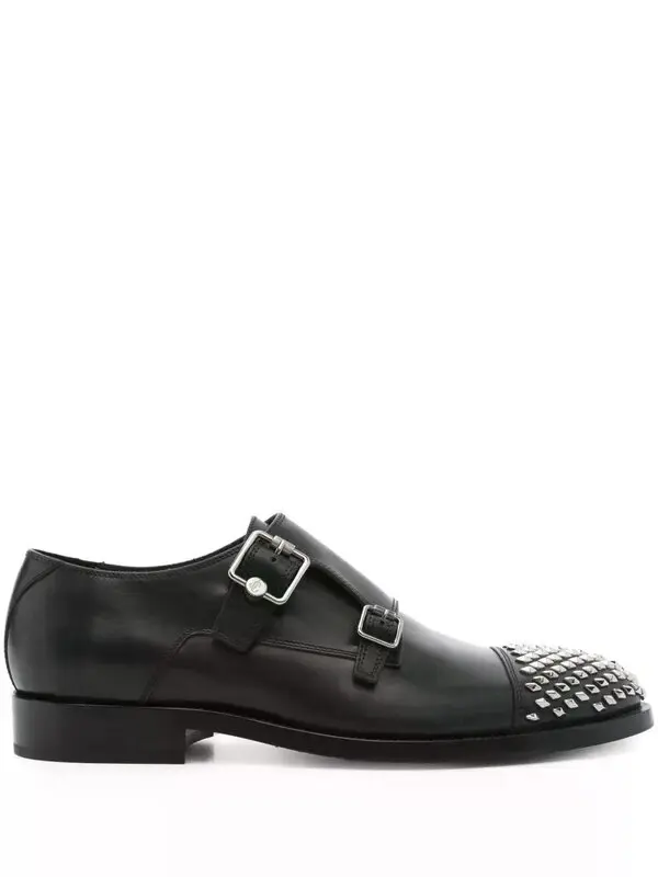 JIMMY CHOO Finnion Monk Shoes With Stud Detailing