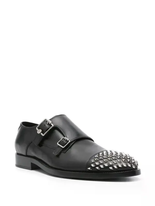 JIMMY CHOO Finnion Monk Shoes With Stud Detailing