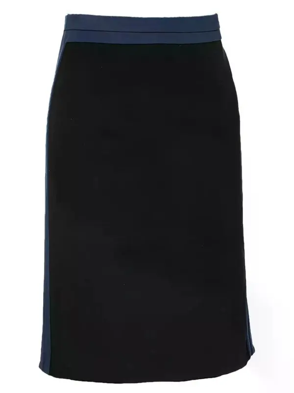 Diane Von Furstenberg Contrast Panel Knee-length Skirt - Black