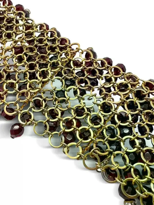 JENNIFER GIBSON JEWELLERY 1940s Ruby Droplet Cuff Bracelet