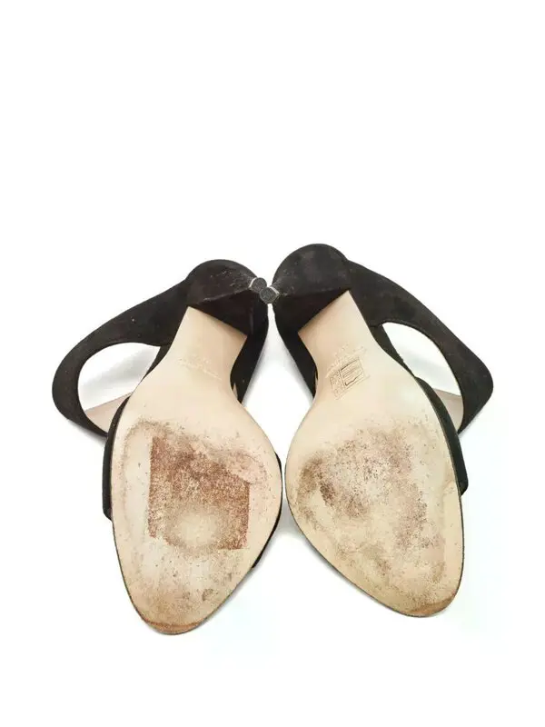 Miu Miu Suede Open Toe High Heel Sandals