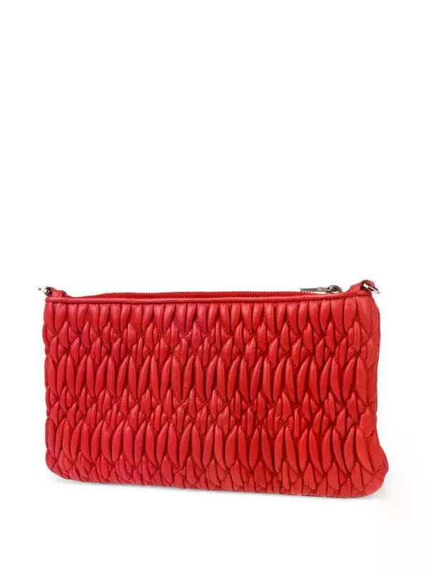 Miu Miu Matelassé Crossbody Bag - Red