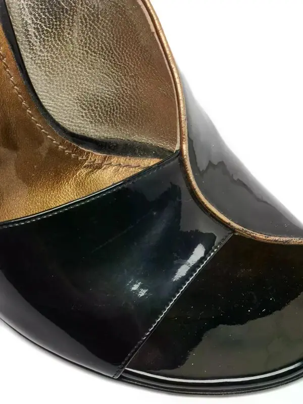Dolce & Gabbana Patent Leather Peep Toe Pumps