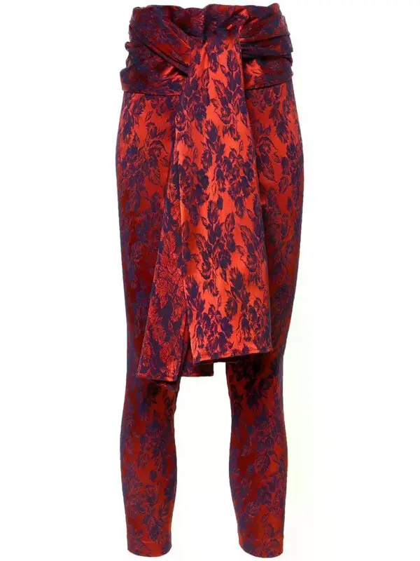 JEAN PAUL GAULTIER 1990s Sash-detail Trousers - Red