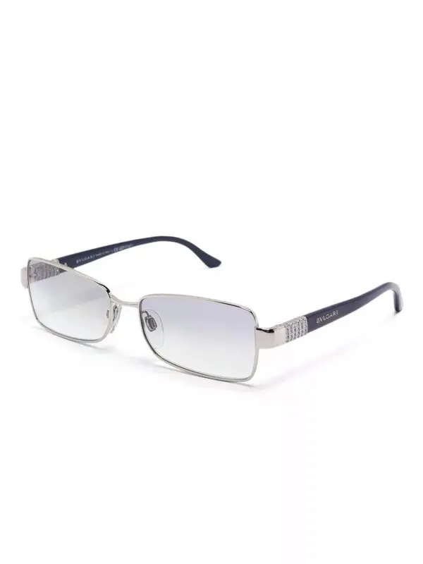 BVLGARI Crystal-embellished Sunglasses - Silver