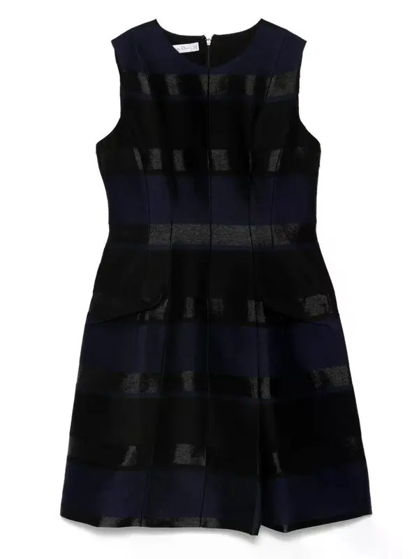 Dior Sleeveless Striped Mini Dress