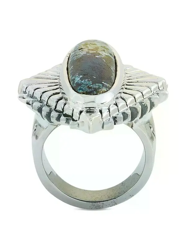 KING BABY STUDIO Sterling Turquoise Signet Band Ring