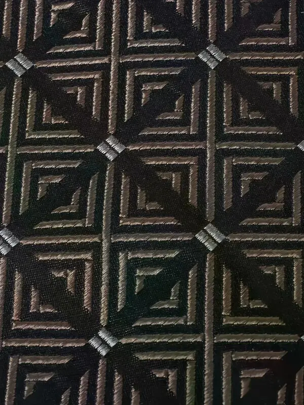 Gianfranco Ferre Geometric Pattern Silk Neck Tie - Brown