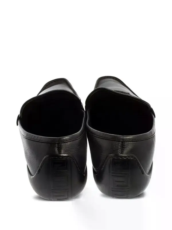 Versace Calf Leather Greca Detail Loafers