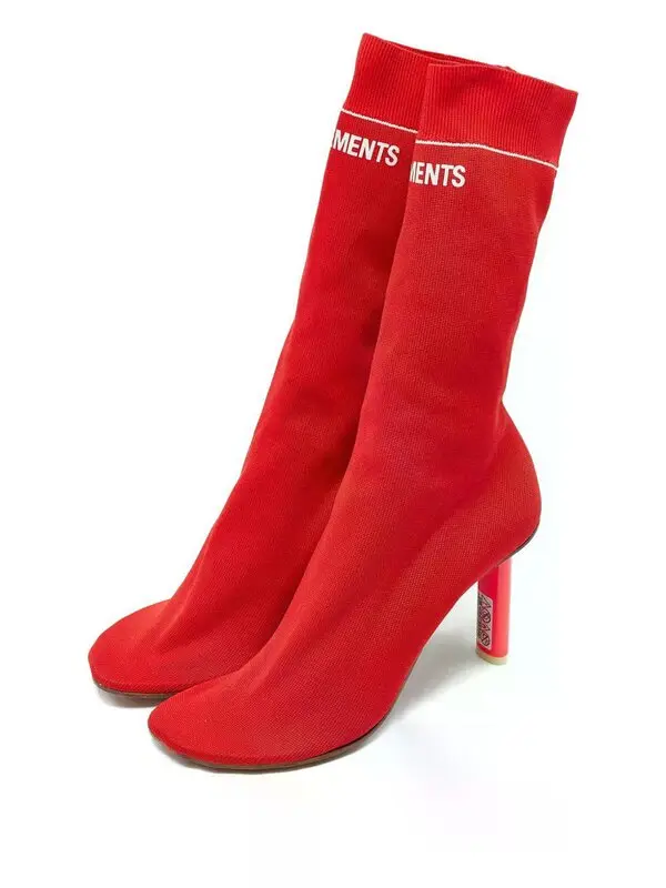 Vetements 90mm Lipstick Heel Knitted Boots