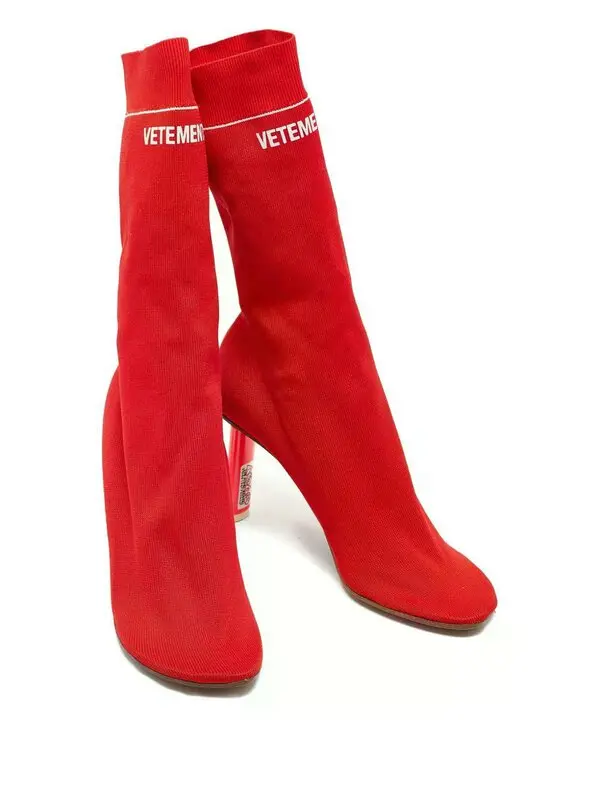 Vetements 90mm Lipstick Heel Knitted Boots