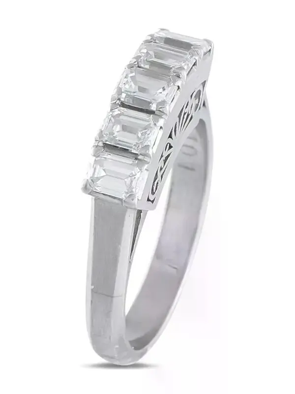 LB EXCLUSIVE Platinum Diamond Band Ring - Silver