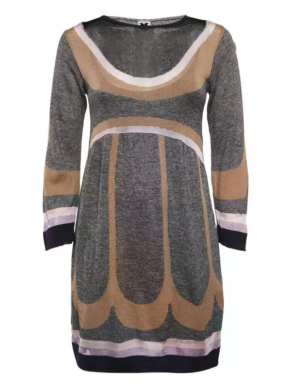 Missoni Geometric Pattern Knit Dress - Grey