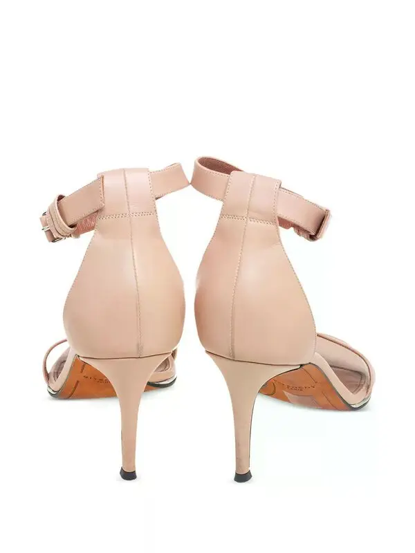 Givenchy 85mm Nadia Patent Leather Stiletto Sandals - Neutrals