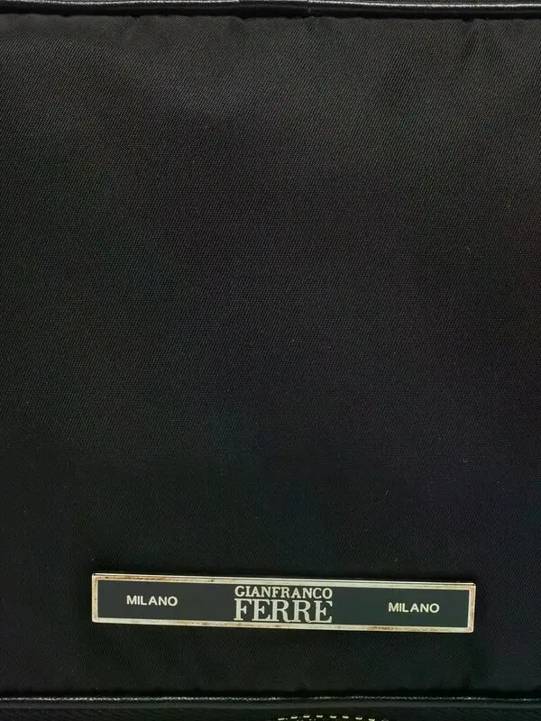 Gianfranco Ferre Logo Plaque Zip Pouch